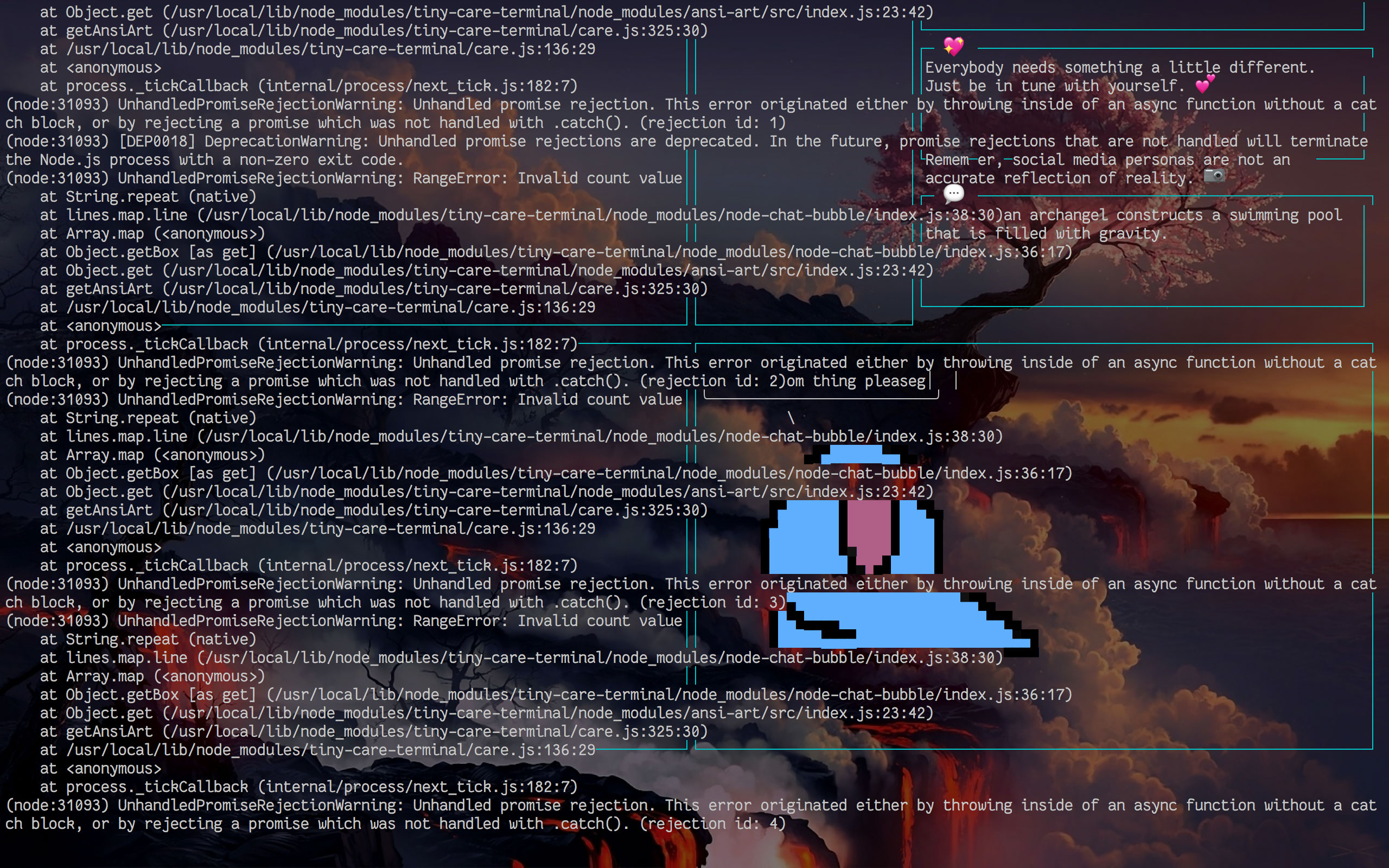 "RangeError: Invalid count value" since updating node · Issue #147 · notwaldorf/tiny-care ...