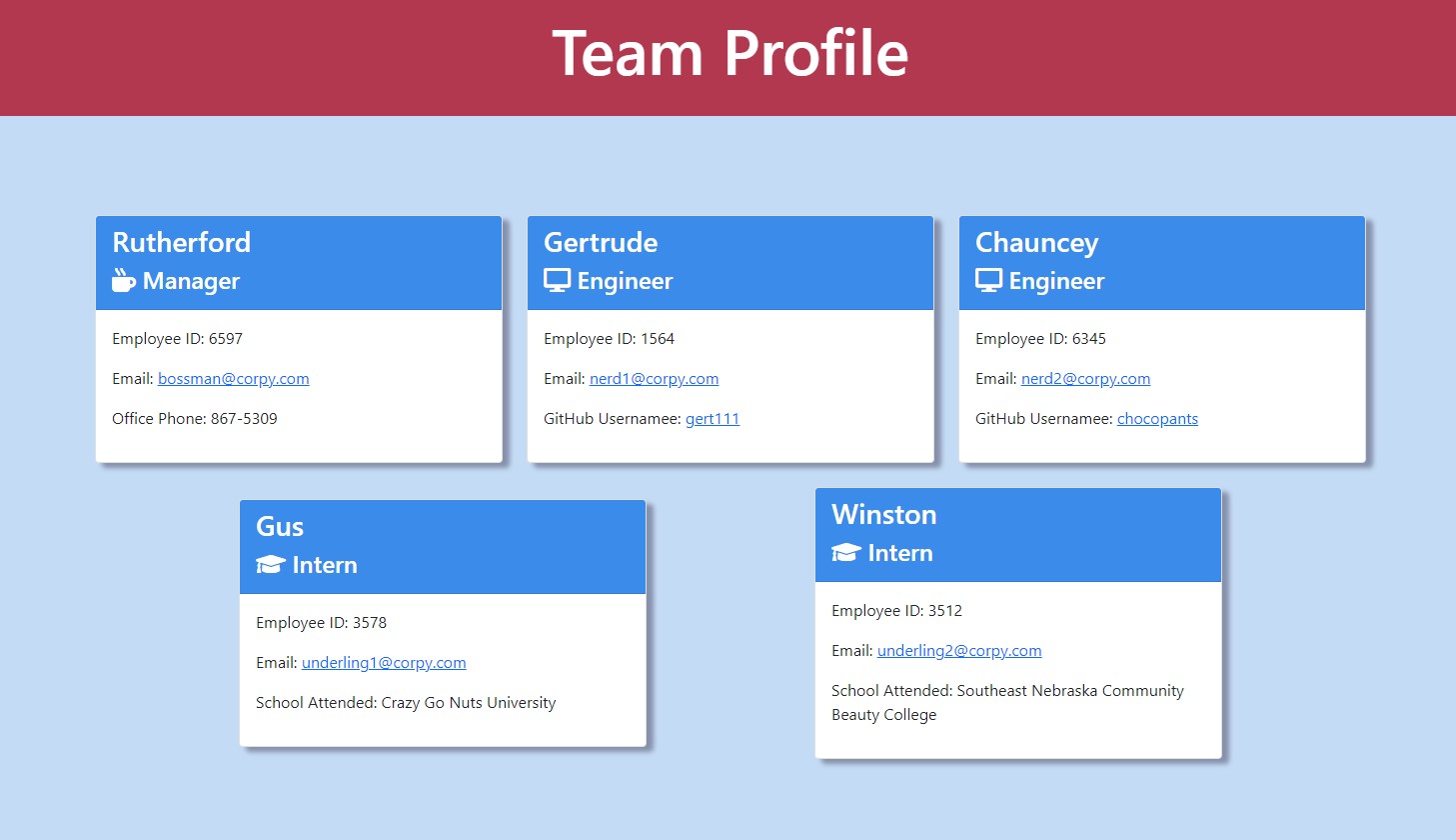 GitHub - ewalker518/team-profile