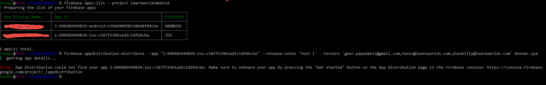 Distribution Requested Entity Was Not Found · Issue 1963 · Firebasefirebase Tools · Github 