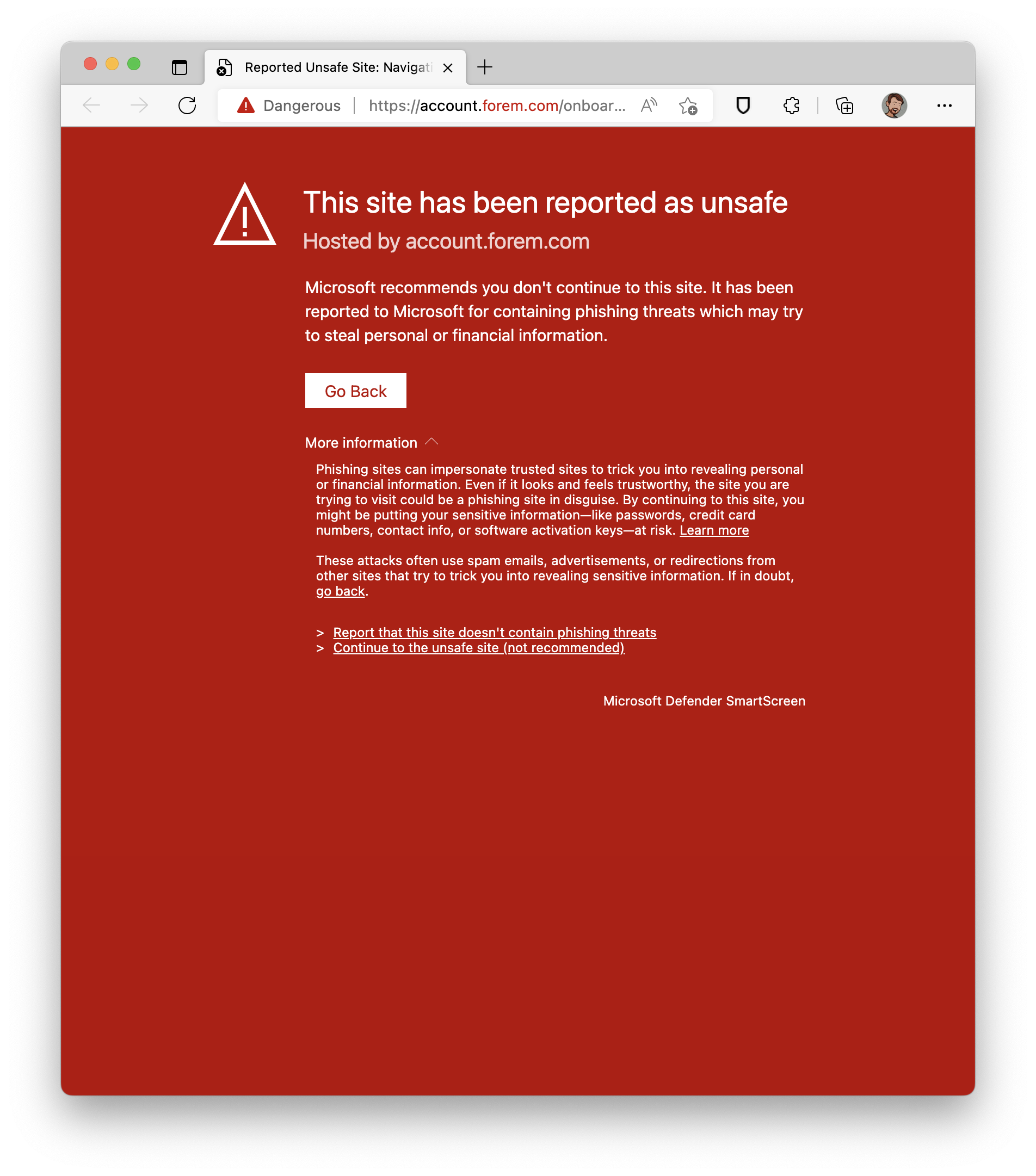 account.forem.com is marked as phishing by Microsoft · Issue #17671 ...