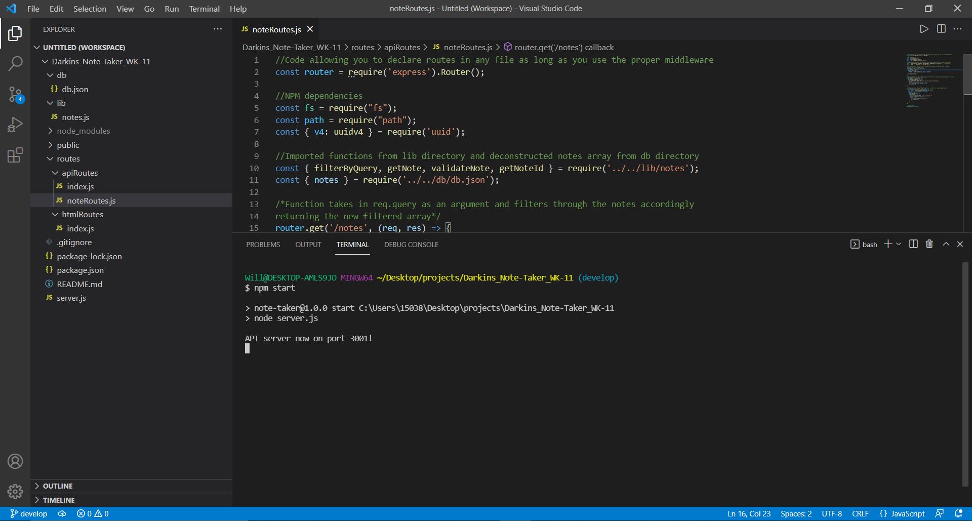 GitHub - willdarkins/Note-Taker