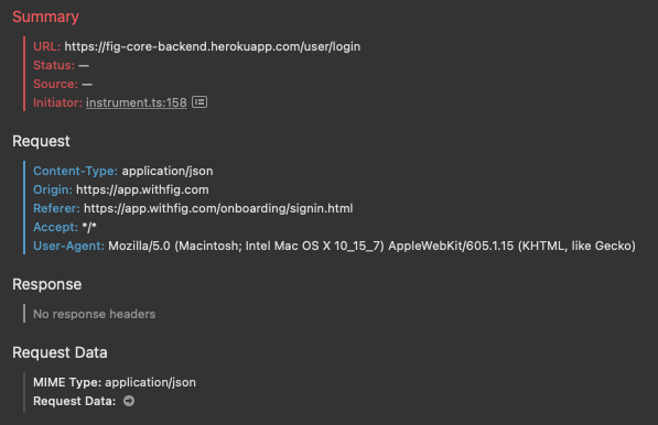 Setup not completing after email verification. Error: TypeError: Preflight response is not ...