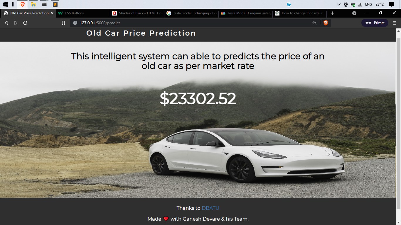 GitHub - ganeshdevare67/Old-Car-Price-Prediction-: Tools used - VS code ...