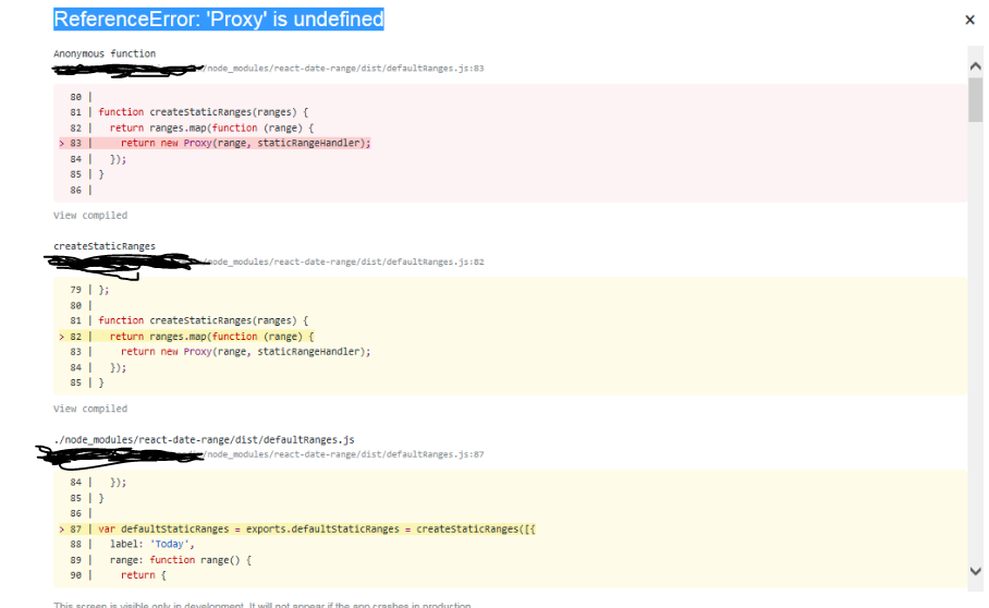Proxy Is Undefined In Ie Browser · Issue 208 · Hypeserver React Date Range · Github