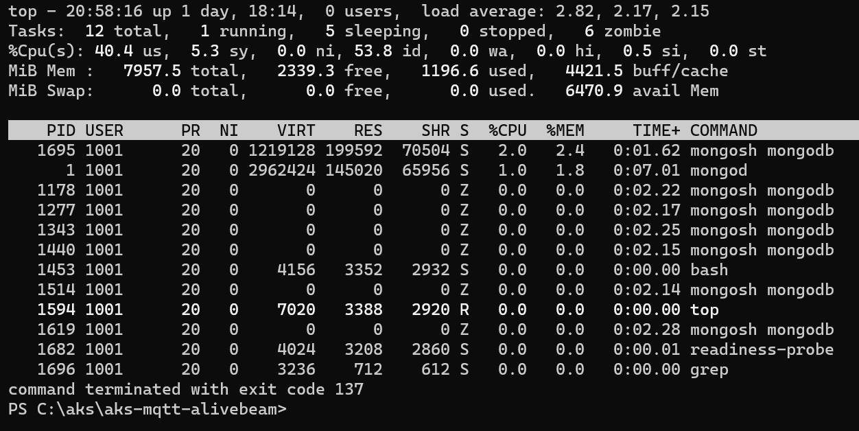 Mongosh connections ReadinessProbe is always failing. Why is it necessary and what is it doing ...