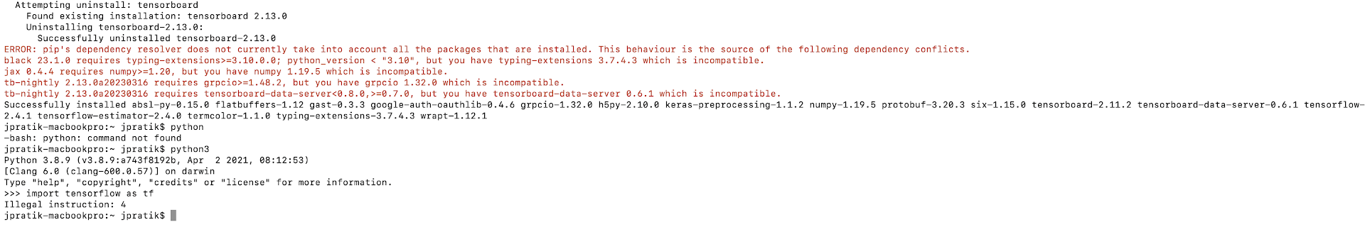 No matching distribution found for tensorflow==2.4.1 · Issue #53709 ...