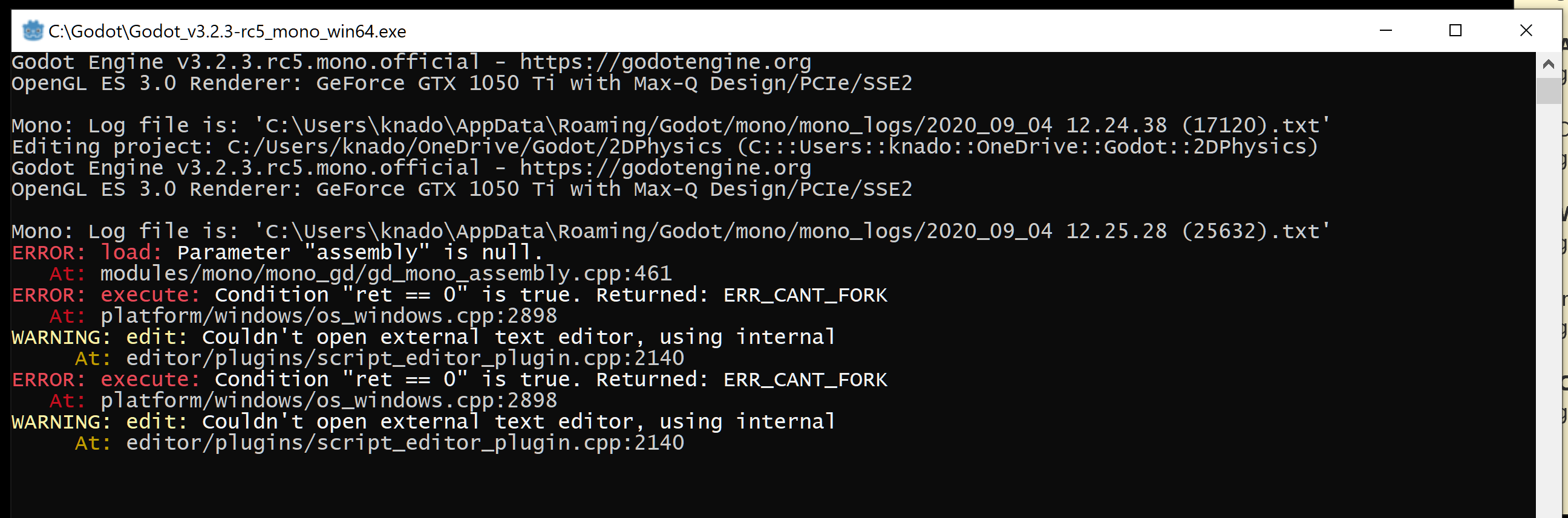 Light 2D causes ERROR: affine_invert: Condition ' det == 0 ' is true to ...