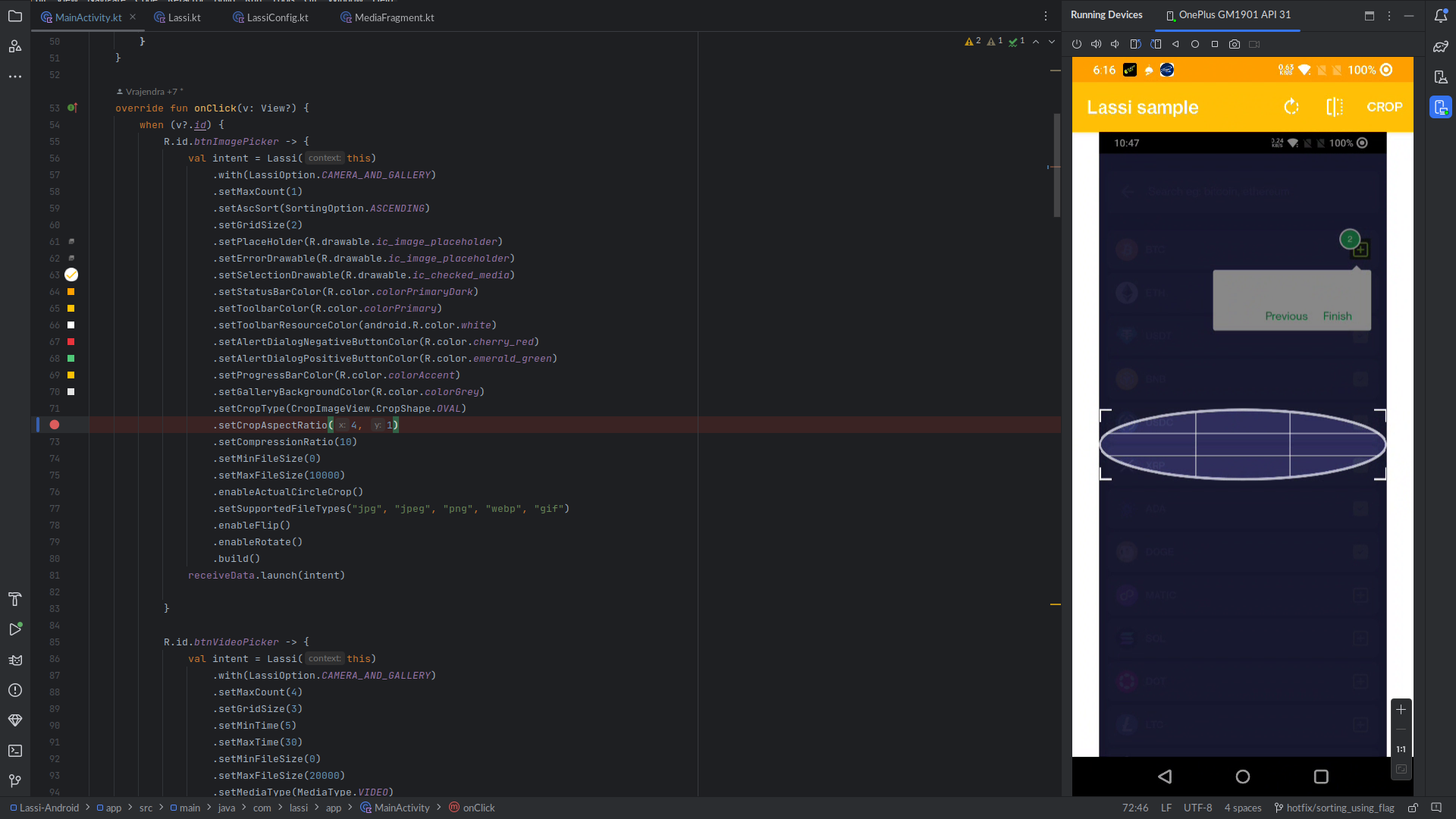setCropAspectRation(x, y) method doesn't resize the crop box · Issue #106 · Mindinventory/Lassi ...