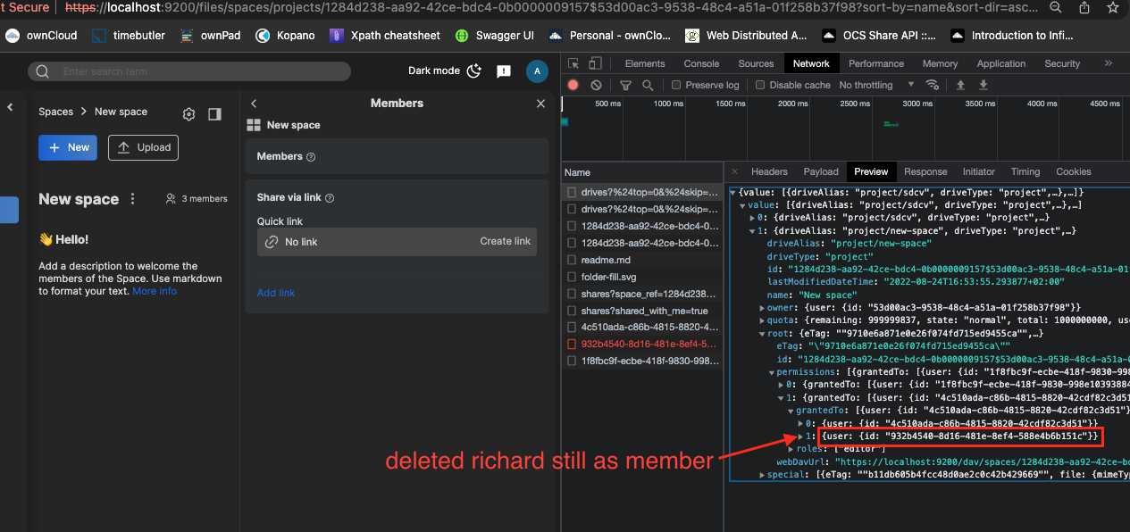 Deleted user still as member of the project space · Issue #8010 · owncloud/web · GitHub