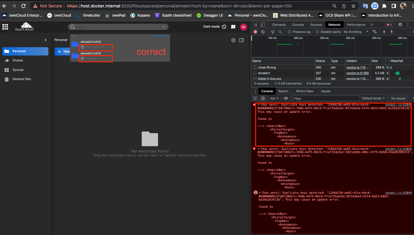 Search result confuses the path · Issue #7727 · owncloud/web · GitHub