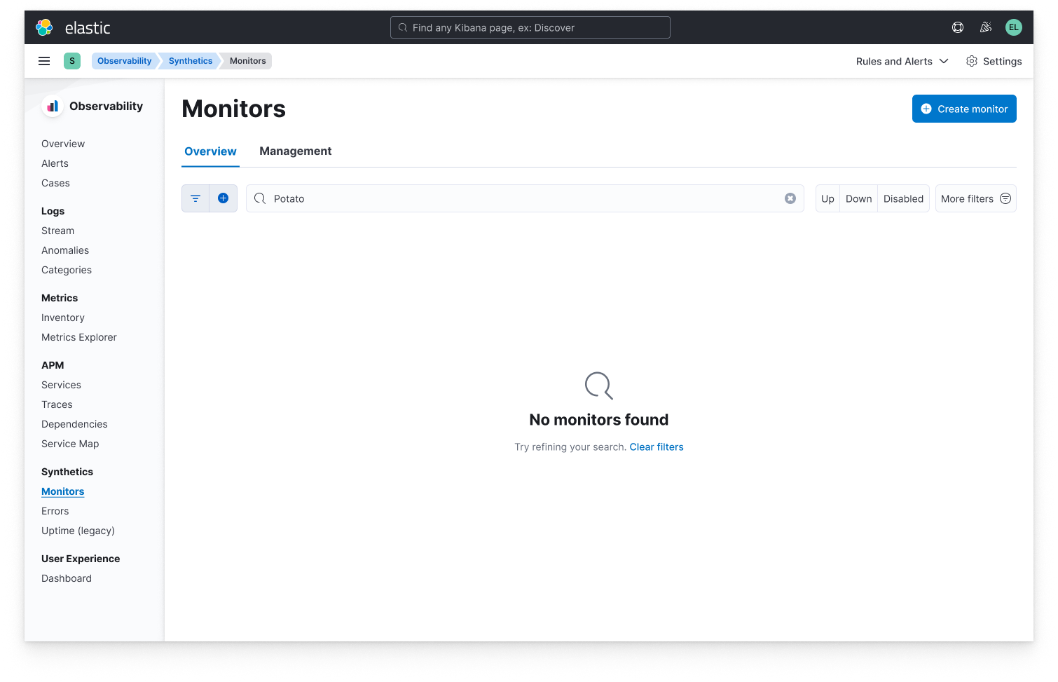 [Synthetics UI] Overview - Search · Issue #142523 · elastic/kibana · GitHub