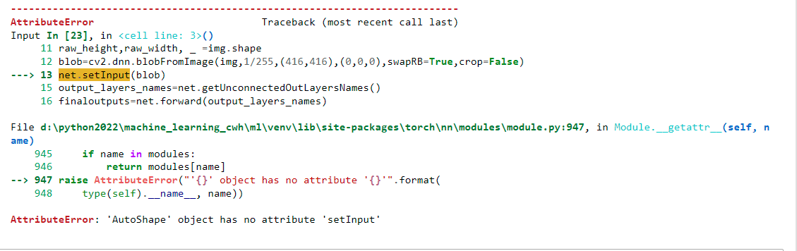 getting error in this step : "net.setInput(blob)" · Issue #1 · afsanamimii/Real-Time-Object ...
