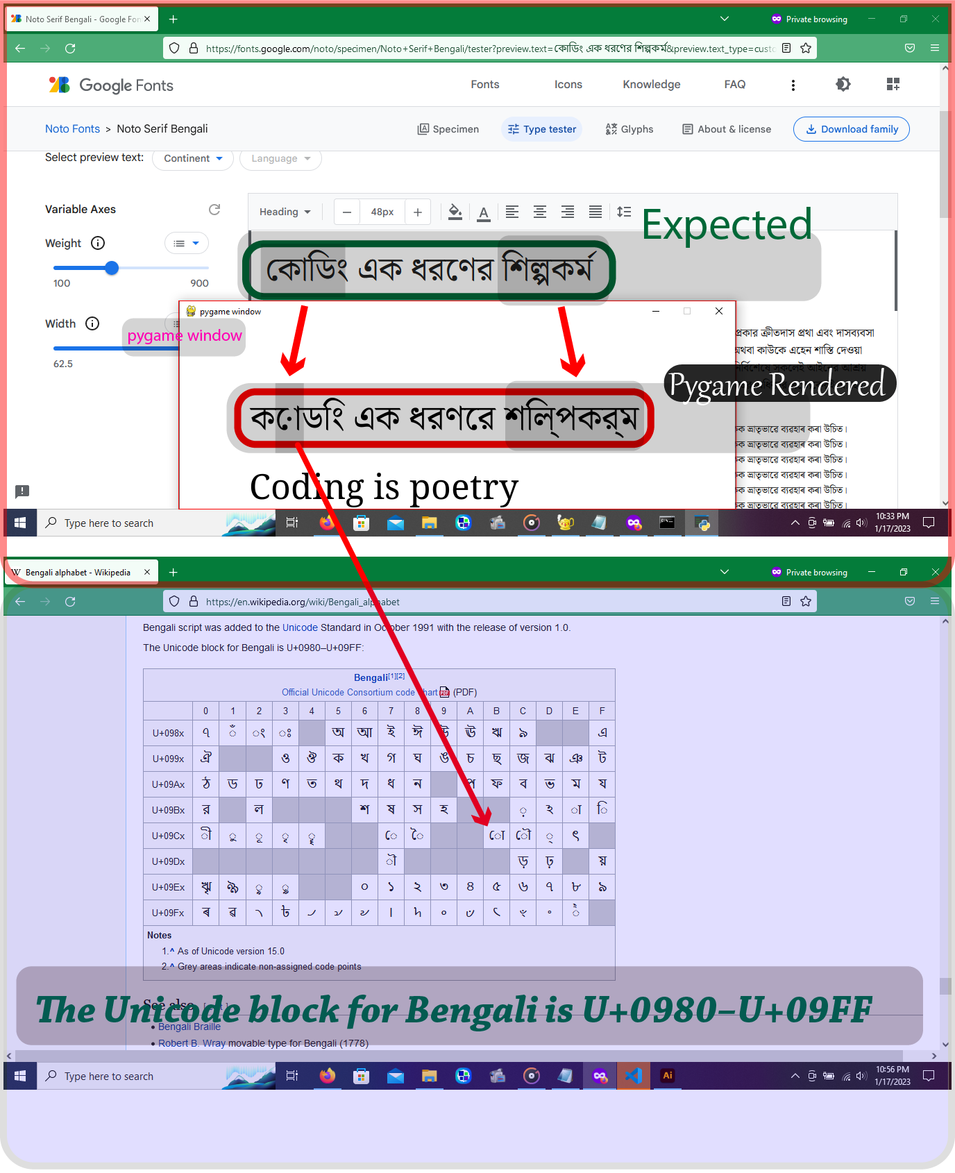 [bangla Language Font] Not Displaying Accurately · Issue 3675 · Pygame Pygame · Github