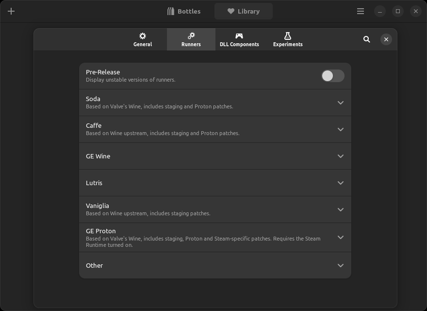 Restructuring DLL Components tab in Preferences · Issue #2638 · bottlesdevs/Bottles · GitHub