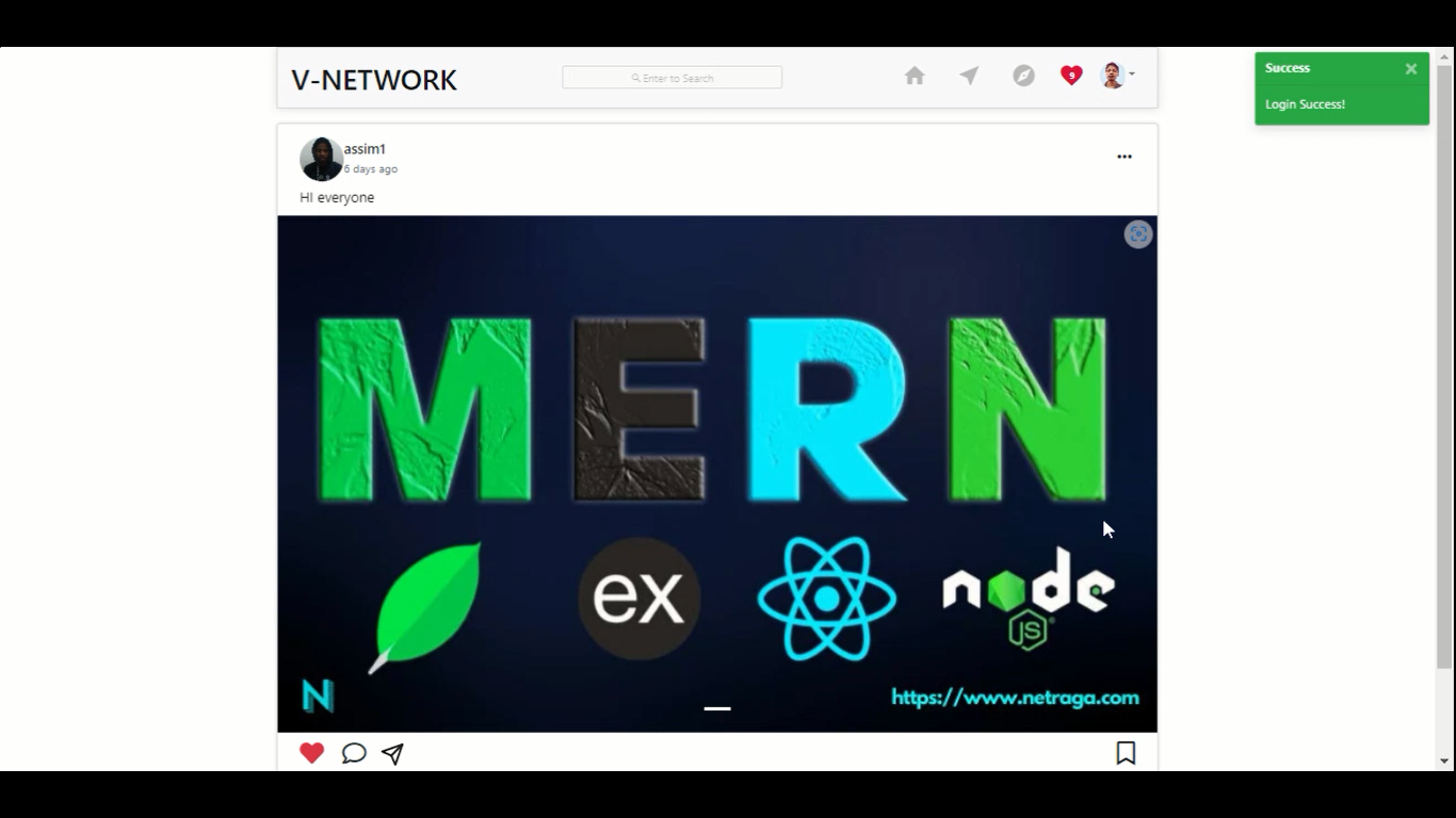 GitHub - AssimUjjwal/V-Network: MERN Stack Social-Media-App inspired from Tech Giant Instagram