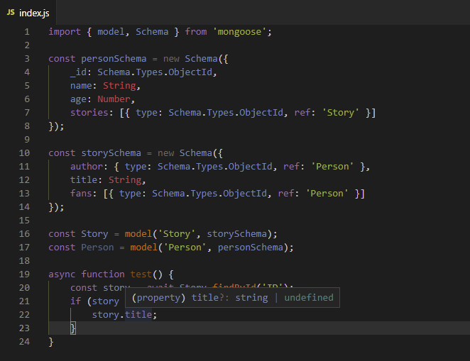 Document property type checking stops working when a JS project is created (with jsconfig.js ...