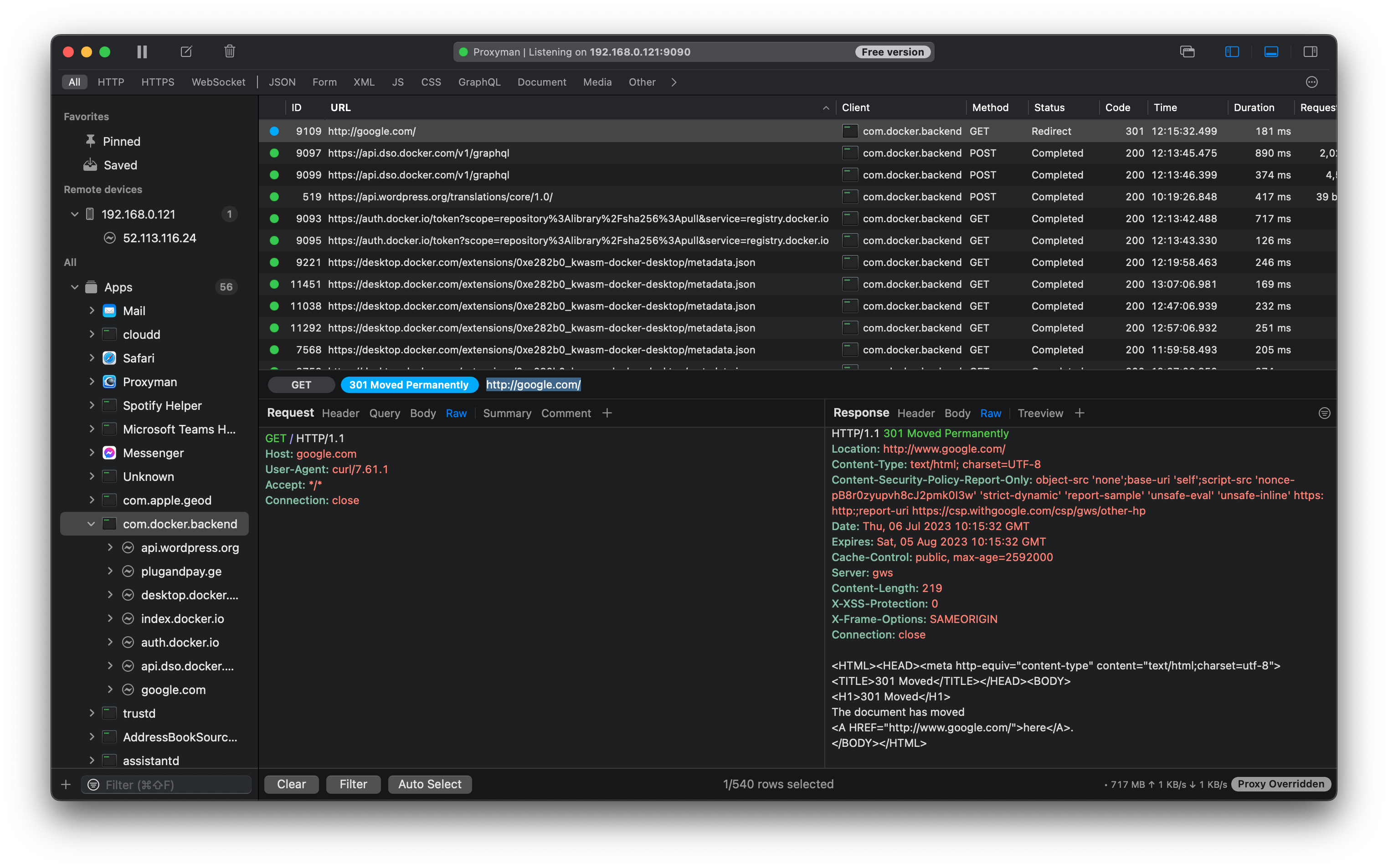 Not catching request if host is an IP address (from within Docker container) · Issue #1712 ...