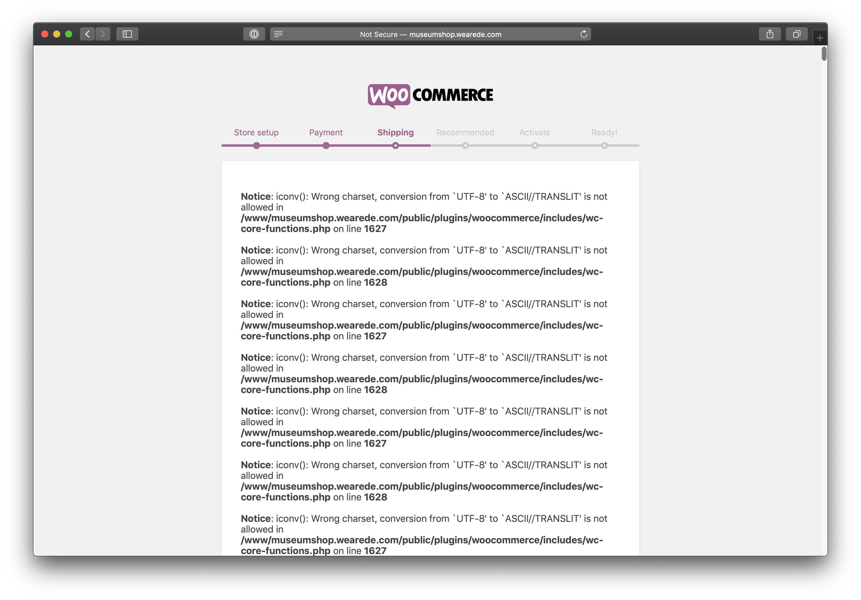 iconv(): Wrong charset, conversion · Issue #23420 · woocommerce/woocommerce · GitHub