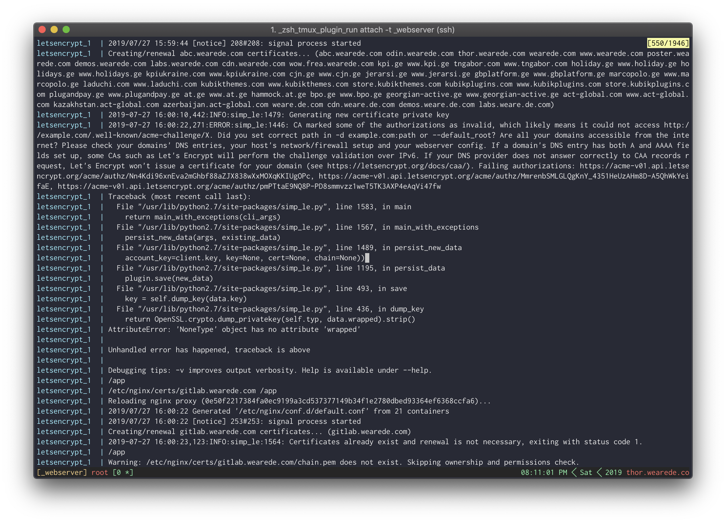 config not generated/added for asterisk domain · Issue #561 · nginx-proxy/acme-companion · GitHub