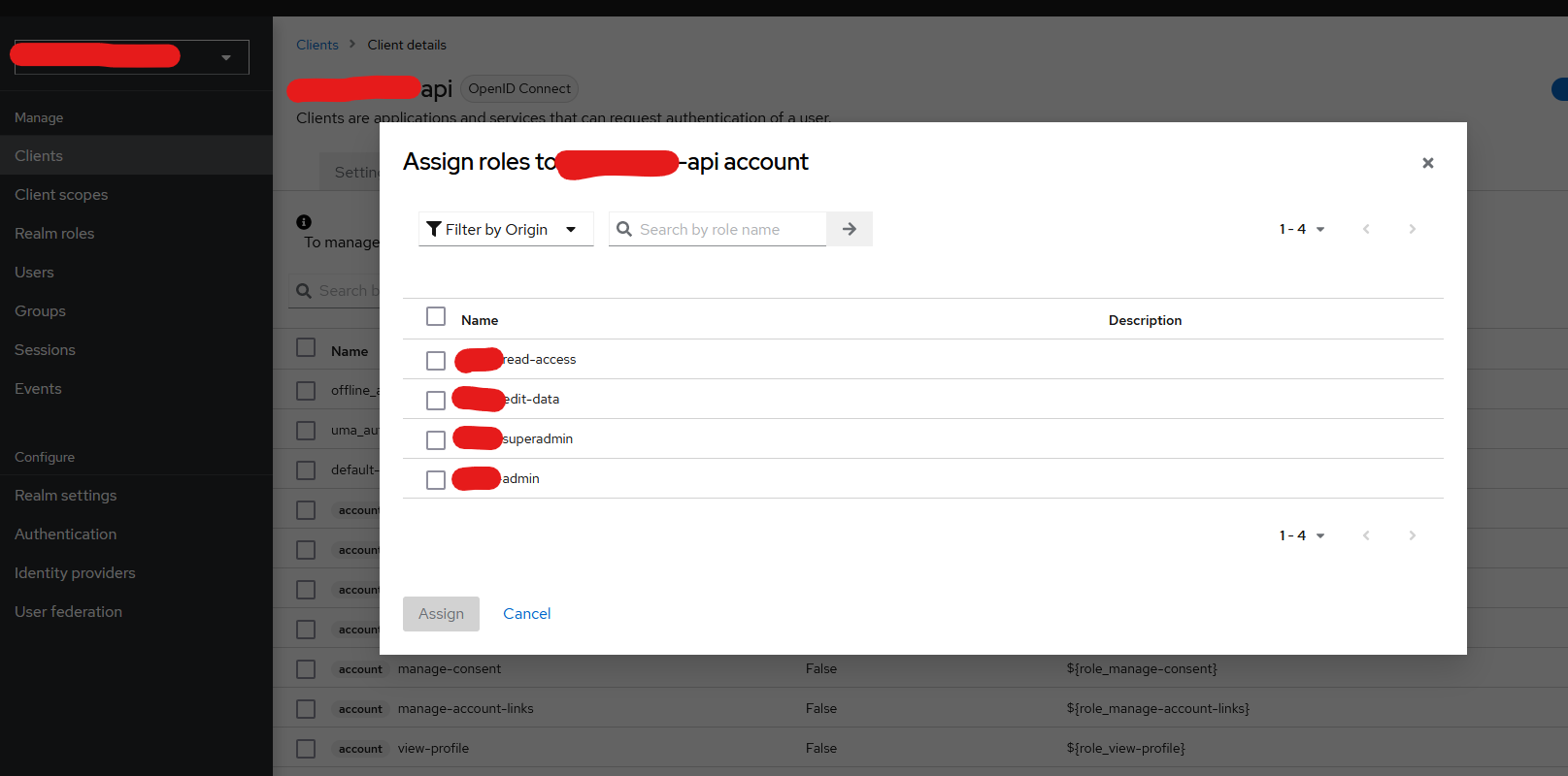 Custom roles influence whether GET /users succeeds for a client service ...