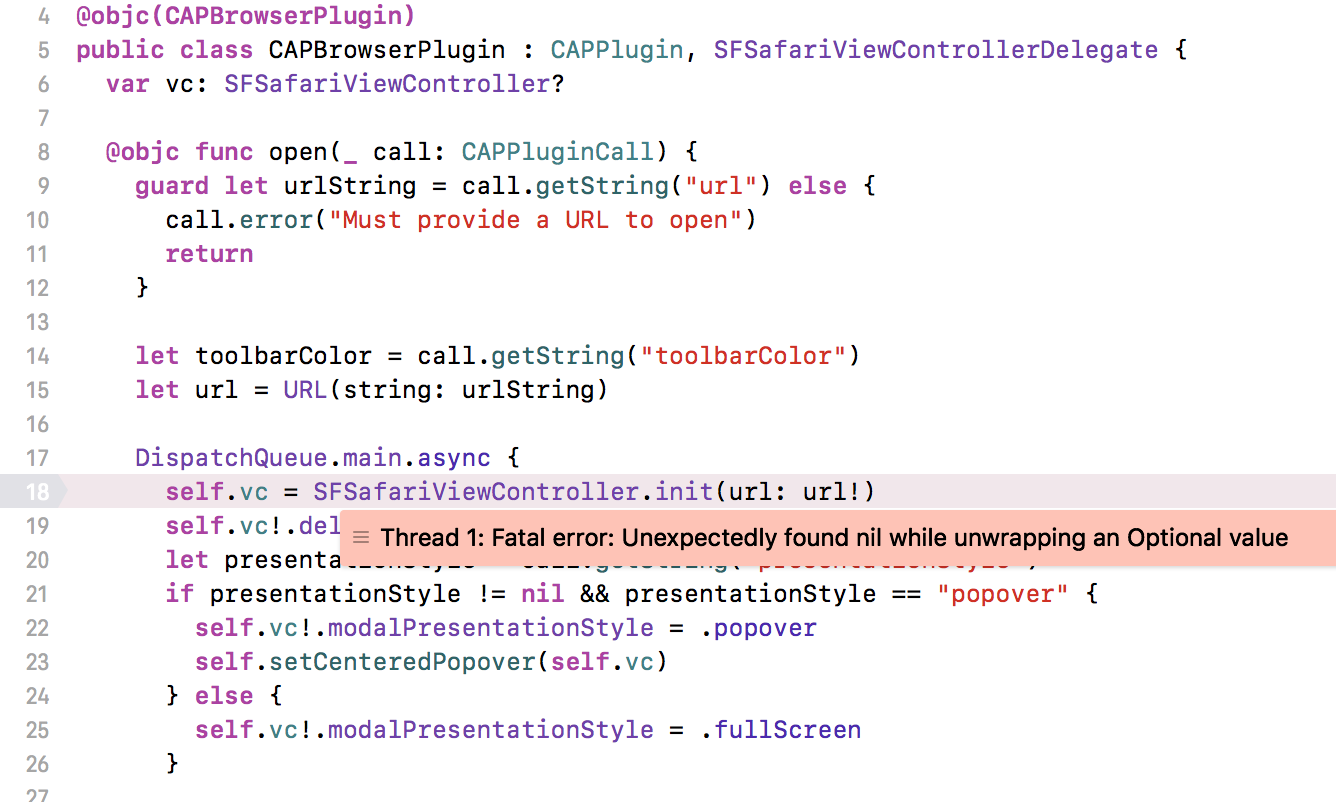 Capacitor Browser plugin issue · Issue #825 · ionic-team/capacitor · GitHub