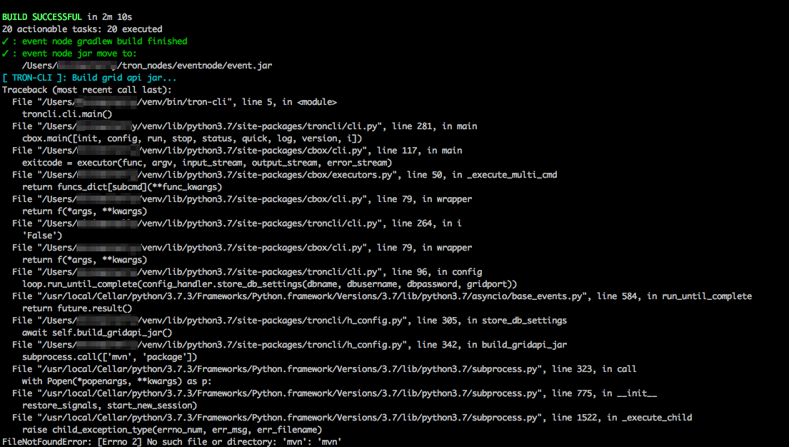 Build grid api jar failing · Issue #48 · tronprotocol/tron-cli · GitHub