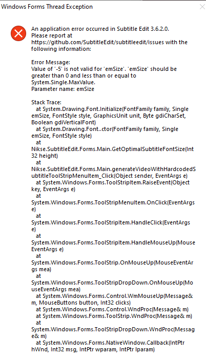 Can't export video with subtitles · Issue #5370 · SubtitleEdit/subtitleedit · GitHub