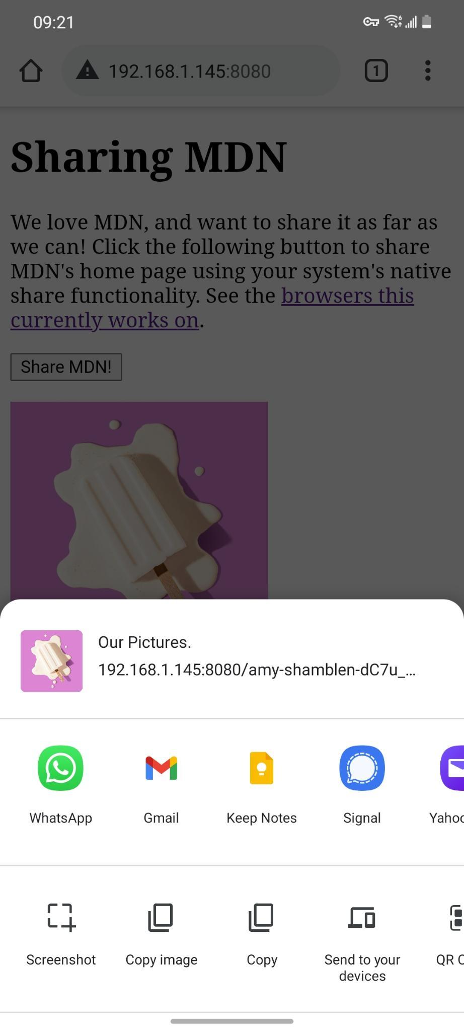 Native Share functionality from PWA using `navigator.share()` · Issue ...