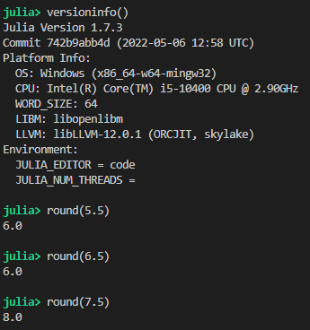 Round number issues · Issue #46142 · JuliaLang/julia · GitHub