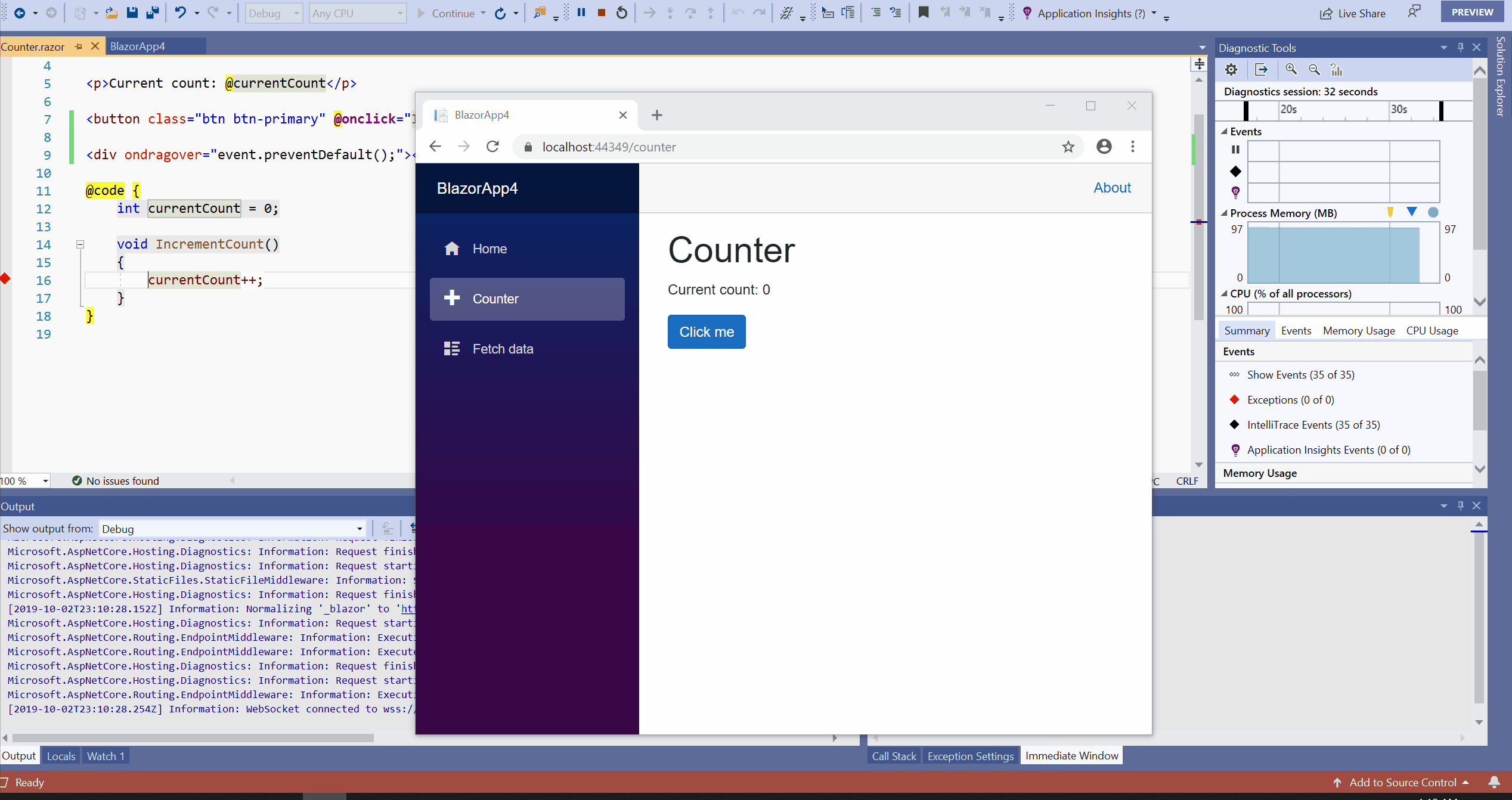 Visual Studio Tracepoints are not working with Blazor · Issue #14551 ...