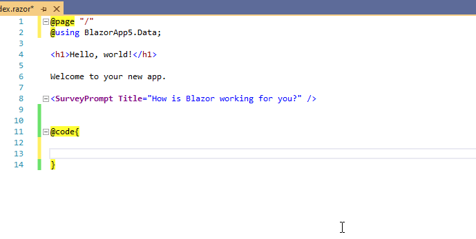 Highlighting is "lagging" behind when using the new razor editor ...