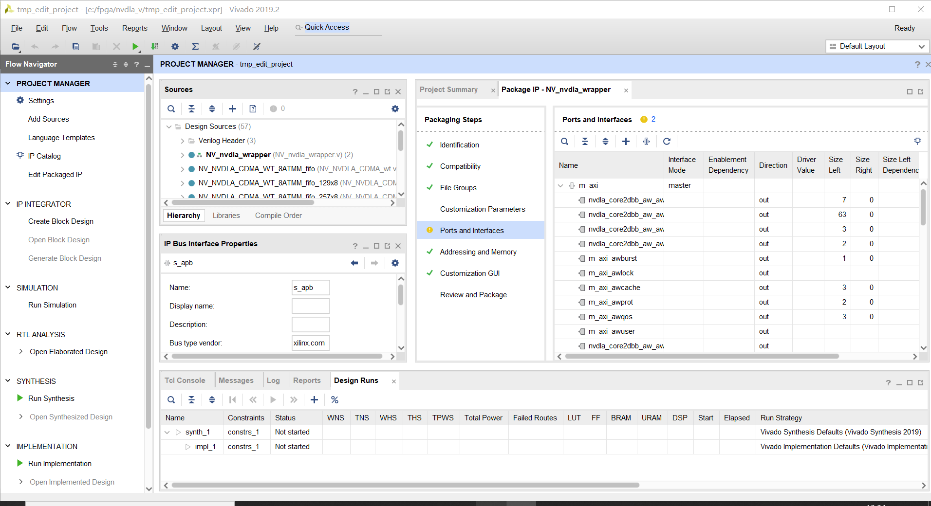 Package IP Error · Issue #6 · LeiWang1999/ZYNQ-NVDLA · GitHub