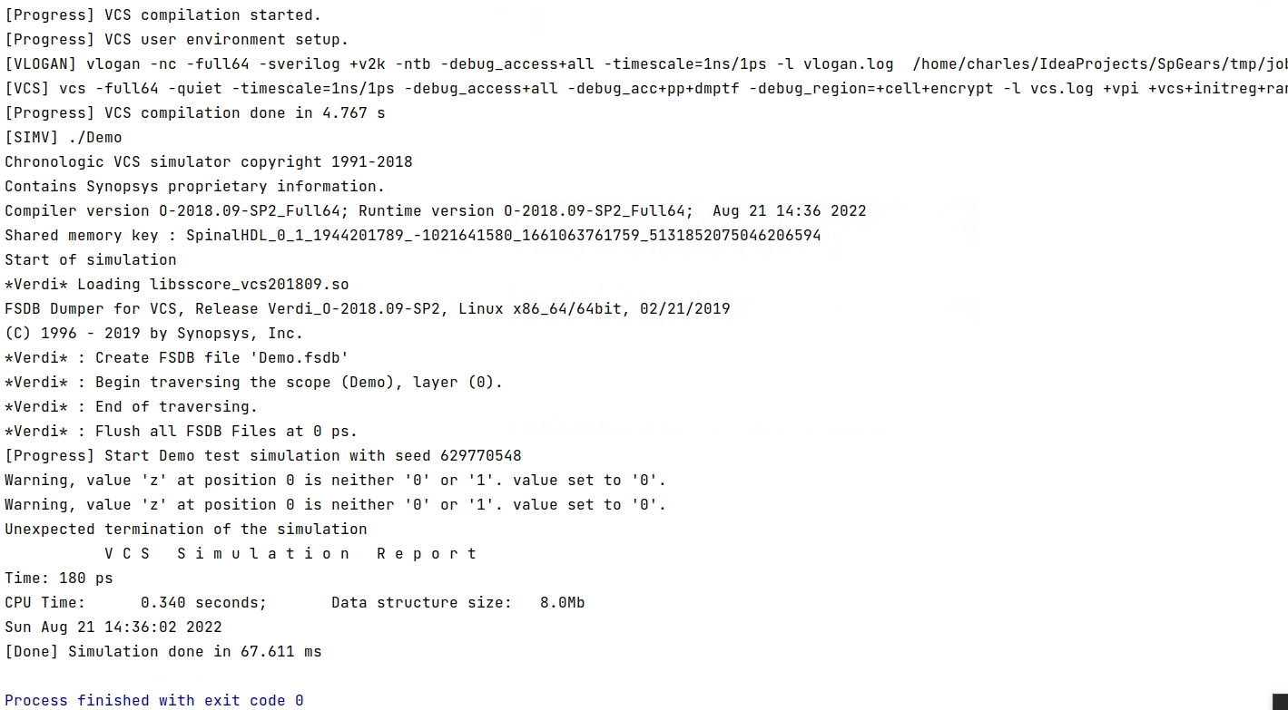 [VCS API] When I use VCS as a backend for emulation, it seems to have problems with Z-state ...