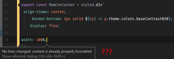 Code Within Styled Components Strings Not Reformatted · Issue 60 · Styled Componentswebstorm