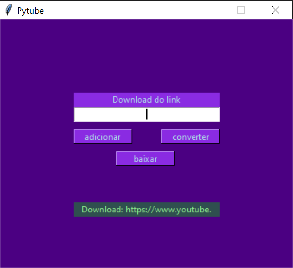 janela · Issue #1 · SaNd51/projeto-pytube · GitHub
