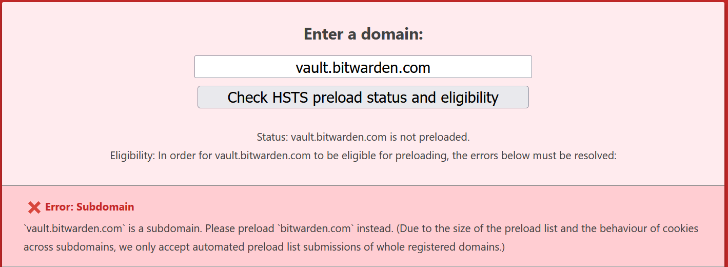To increase security, add bitwarden.com to HSTS Preload List · Issue #432 · bitwarden/web · GitHub