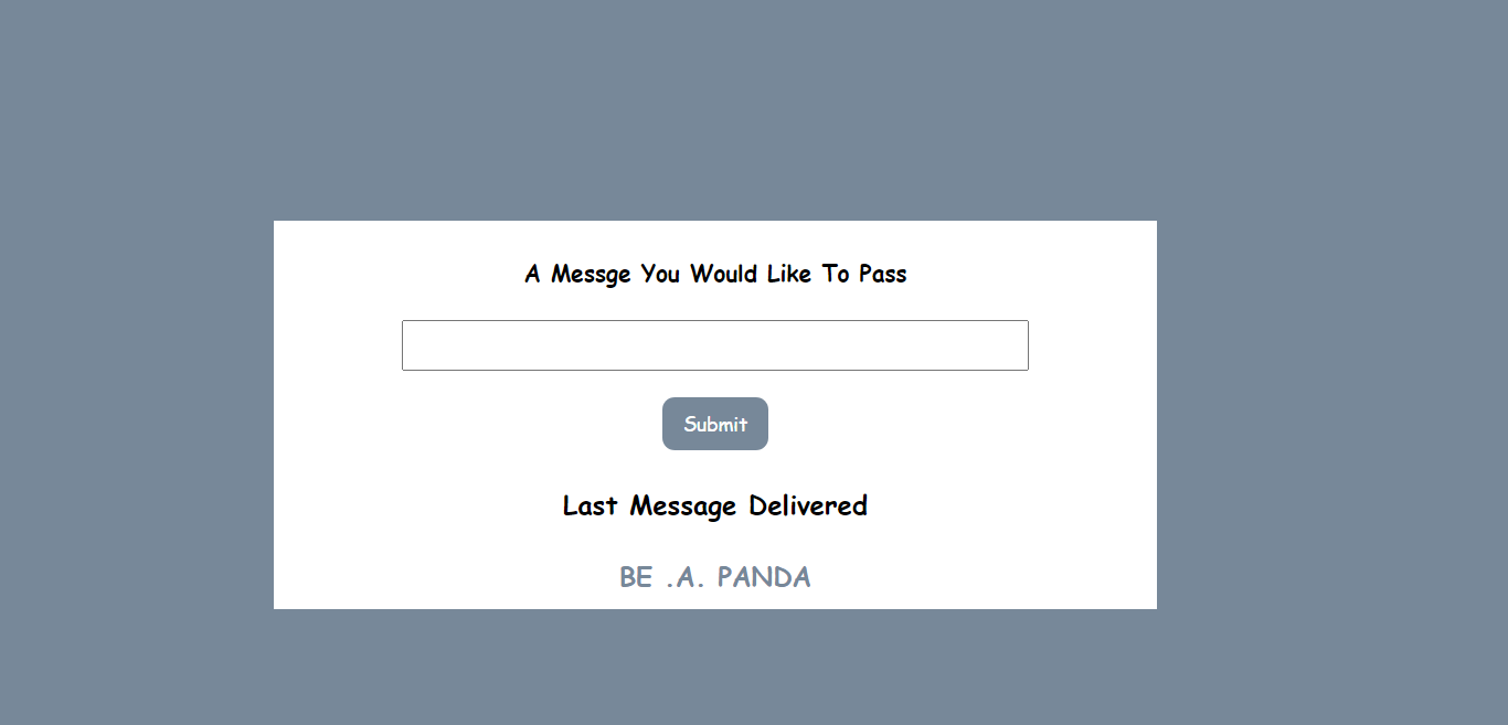 GitHub - Be-a-panda/Pass-The-message: Pass The Message using HTML/CSS/JS