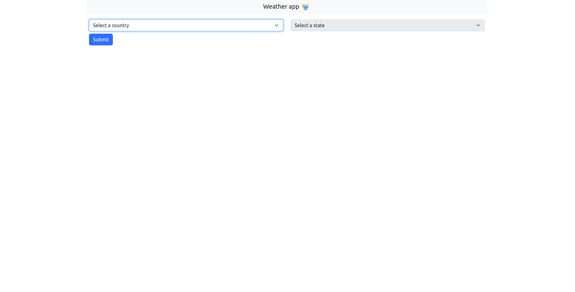 Github Vaibhavarora314weatherapp Simple Weather App Using React