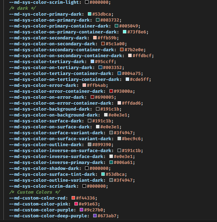 Variants for extended colors are not exported. · Issue #195 · material ...