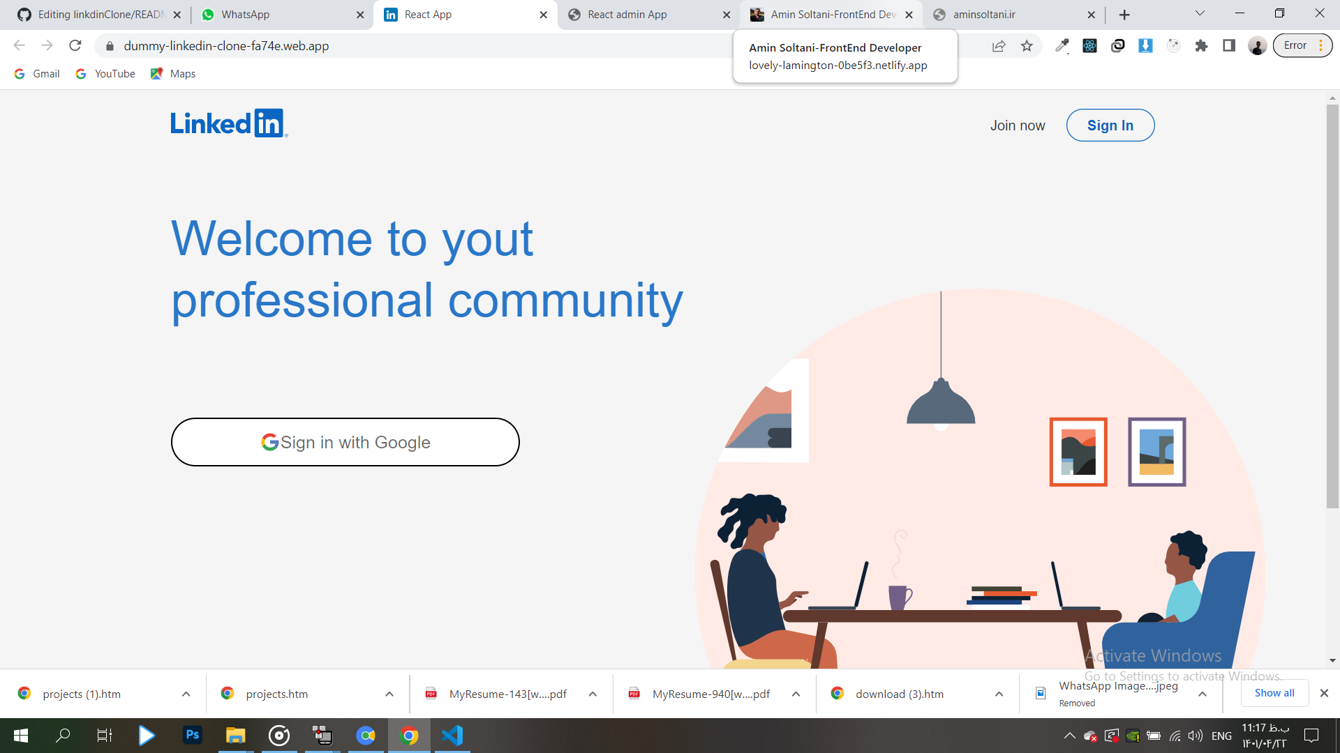 GitHub - aminsoltani57/linkdinClone