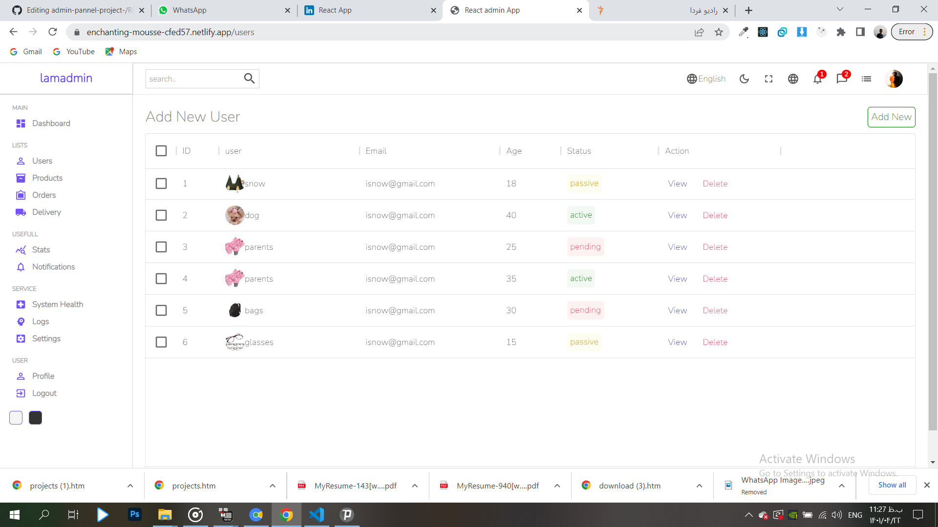 GitHub - aminsoltani57/admin-pannel-project-