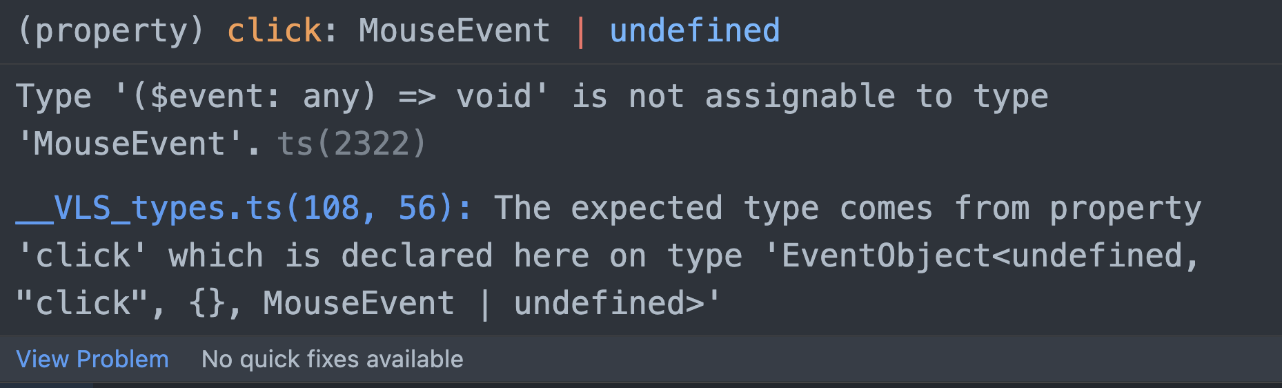 Ive Got An Error With Click On Vue Typescript · Issue 10467 · Vitejsvite · Github