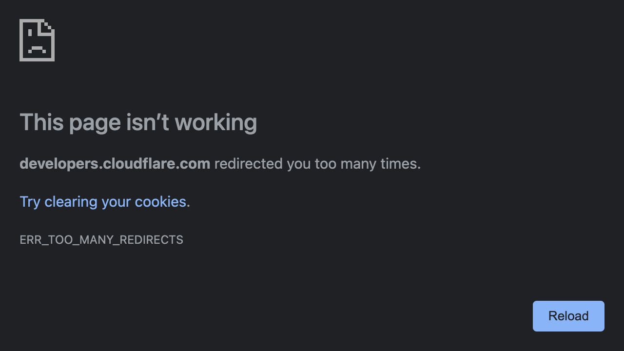 Redirect loop for /pages/platform/serving-pages/ · Issue #7343 · cloudflare/cloudflare-docs · GitHub