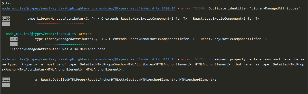 Bug React Typing Error When Transpiling Using Tsc · Issue 23220 · Facebookreact · Github