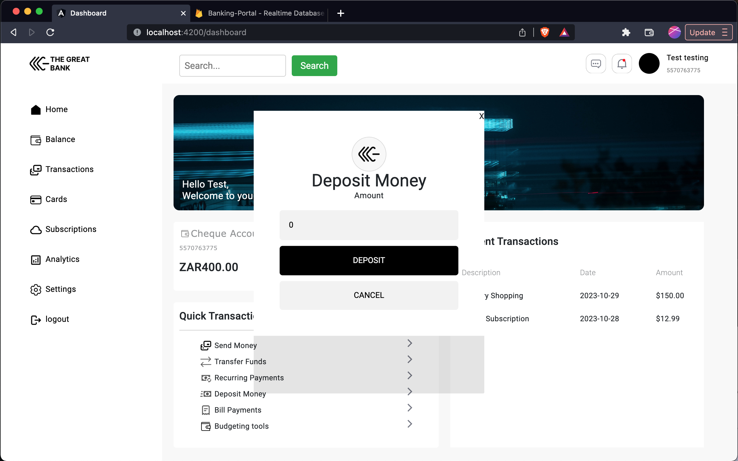 GitHub - Vincent-Msiza/TheGreatBank: This project is an online banking ...