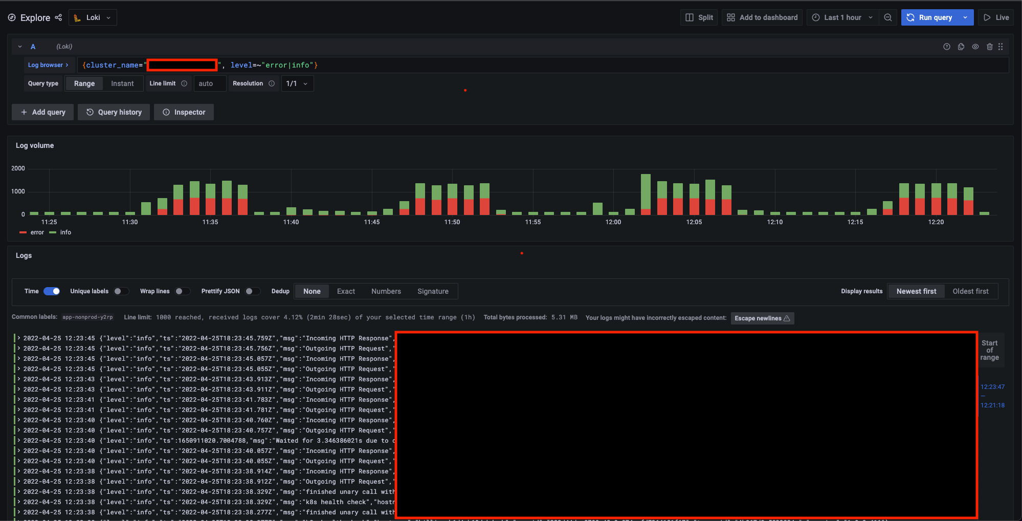 Log volume legend-buttons do not filter the logs · Issue #48450 · grafana/grafana · GitHub