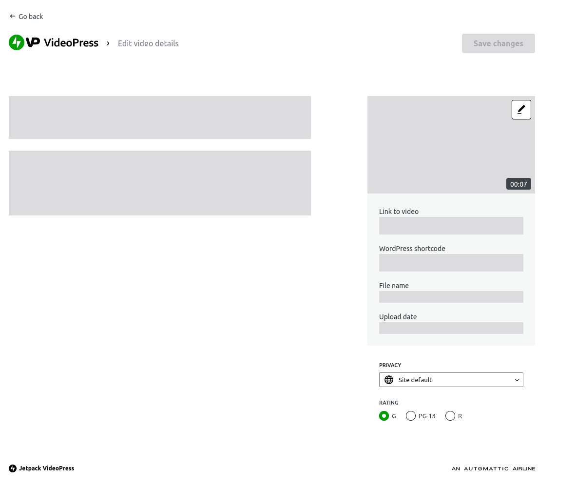 VideoPress: Video edit page stuck loading when opened directly · Issue #28593 · Automattic ...