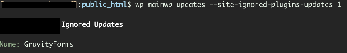 mainwp cli interface doesn't excluded per-site ignored plugins · Issue #575 · mainwp/mainwp · GitHub