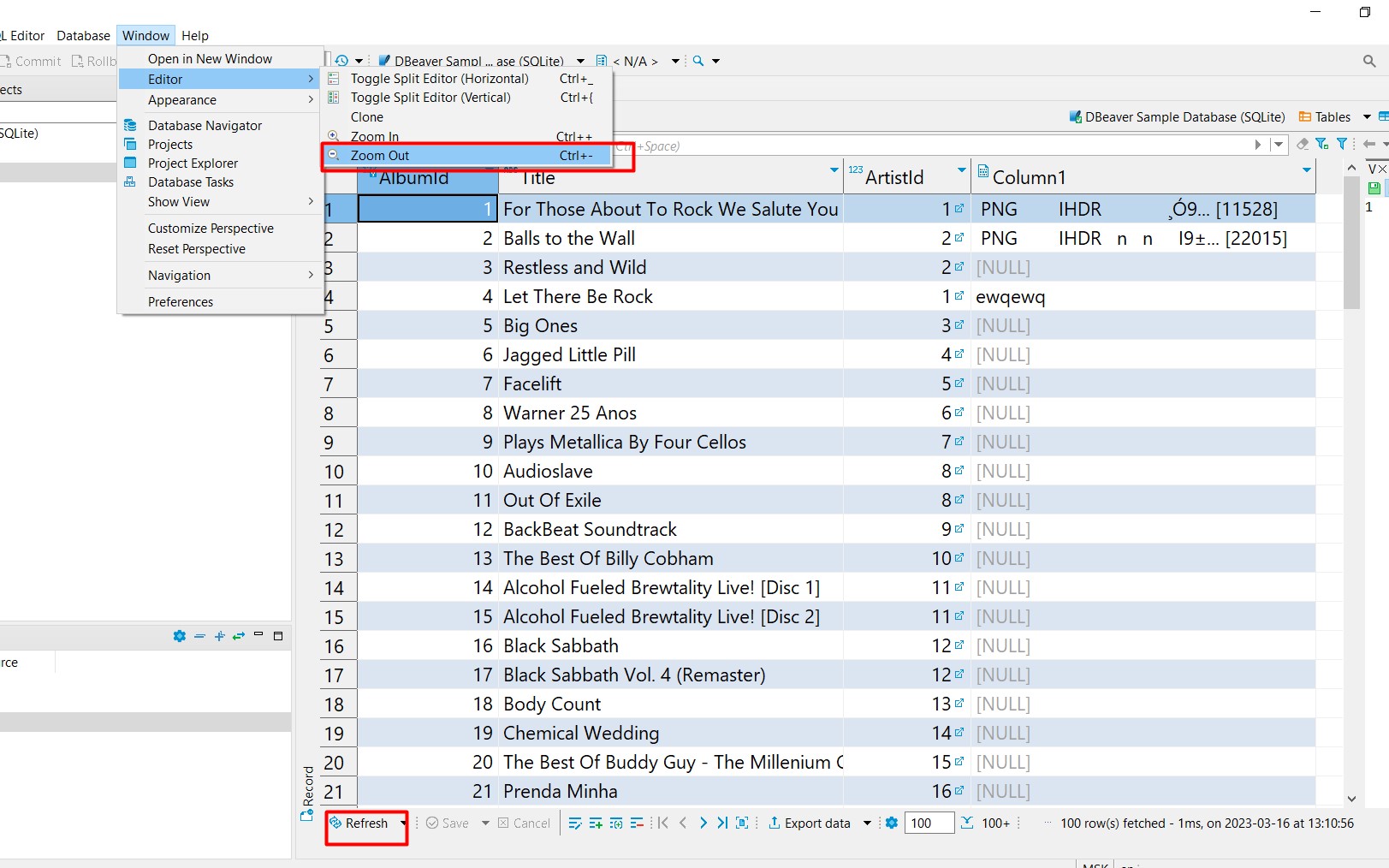 The zoom is applied only after pressing the refresh button. · Issue ...