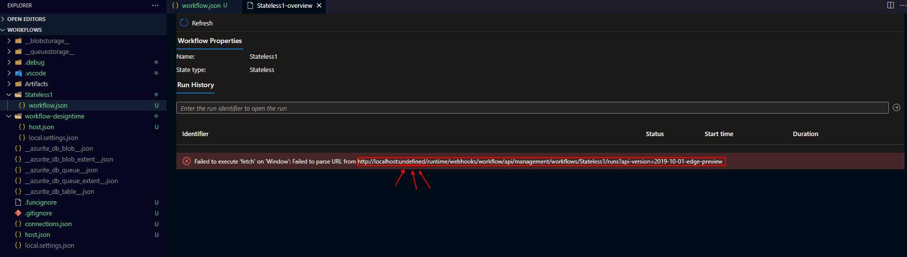 [VSCode] Summoning overview-page of workflow is giving unhelpful error message · Issue #2612 ...